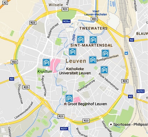 Leuven Op Kaart Belgie - Bloemen