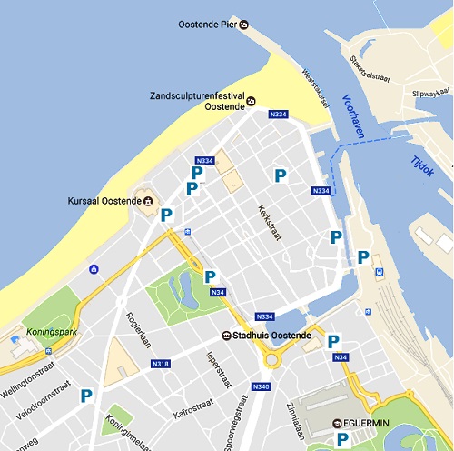 Kaart Oostende - kaart