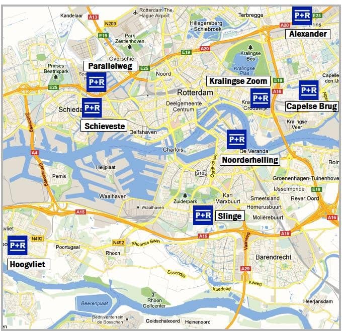 P+R Parkeren Rotterdam